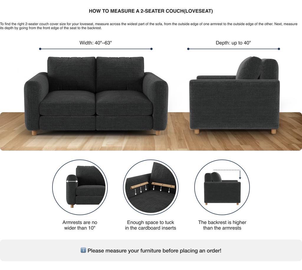 How to Measure a Couch | Sofa Measuring Guide for 2, 3 and 4 Seater