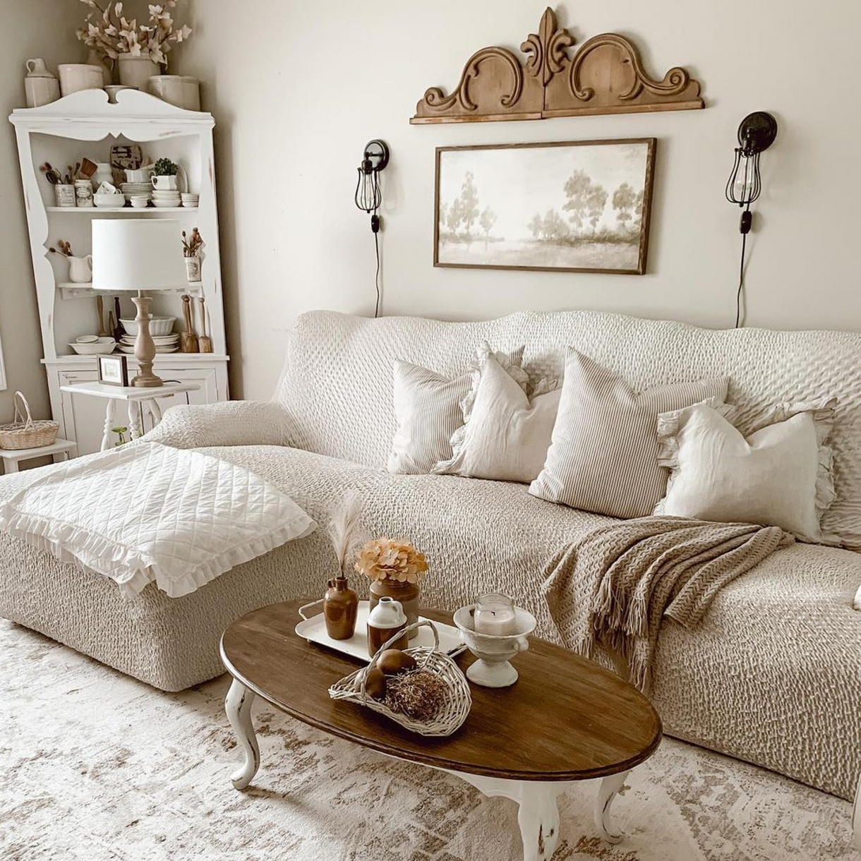 White Elastic Strap with Alligator Clip for Your Sofa Slipcover | Set ...